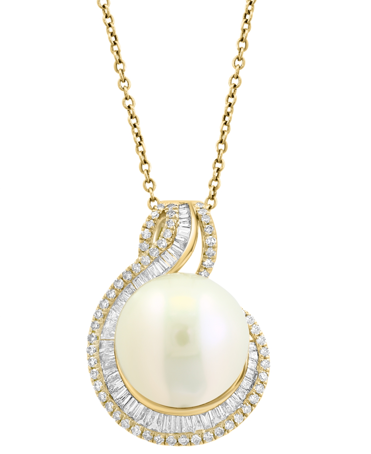 Click here for Effy Cultured Freshwater Pearl (12mm) & Diamond (1... prices