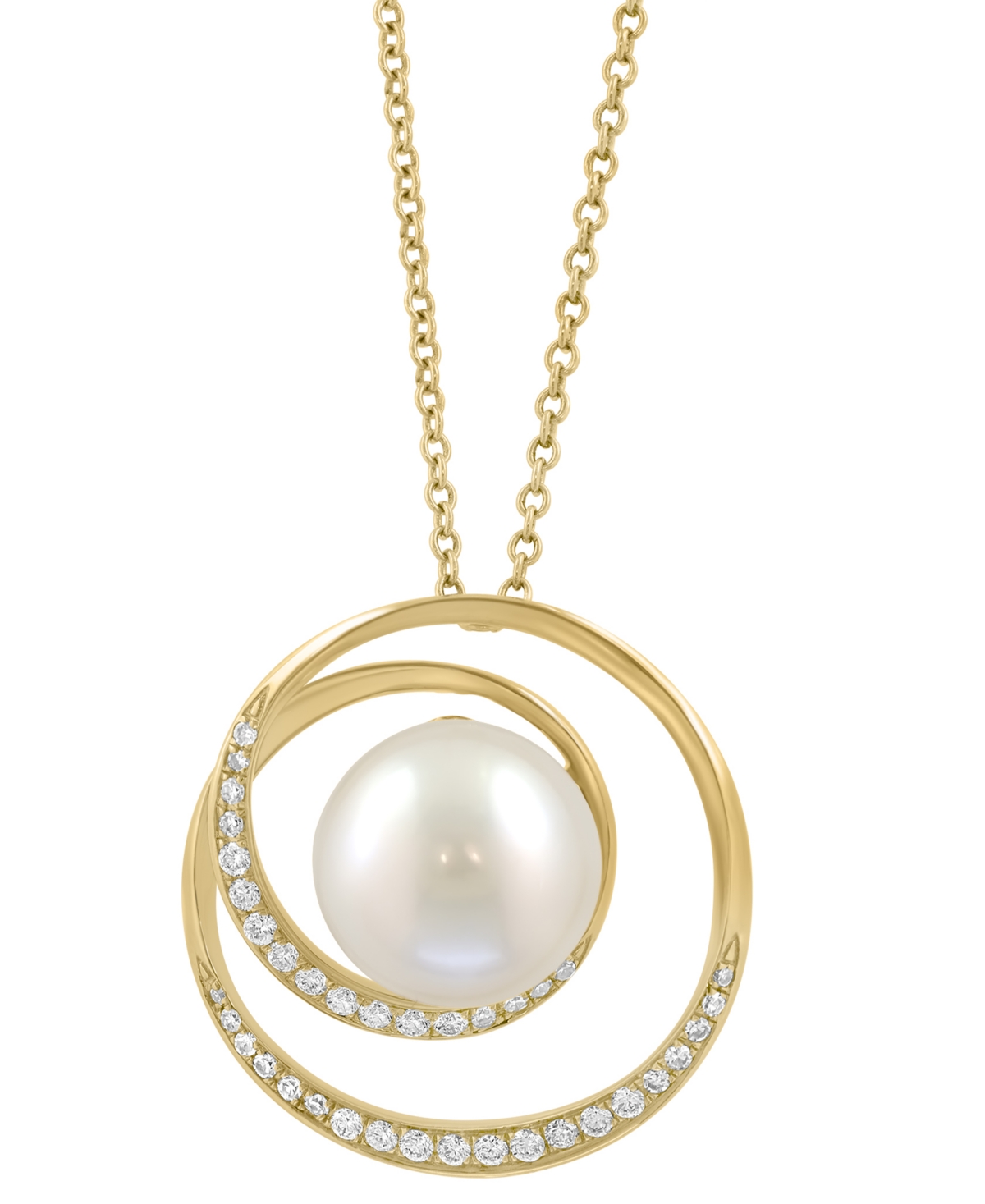 Click here for Effy Cultured Freshwater Pearl (9-1/2mm) & Diamond... prices