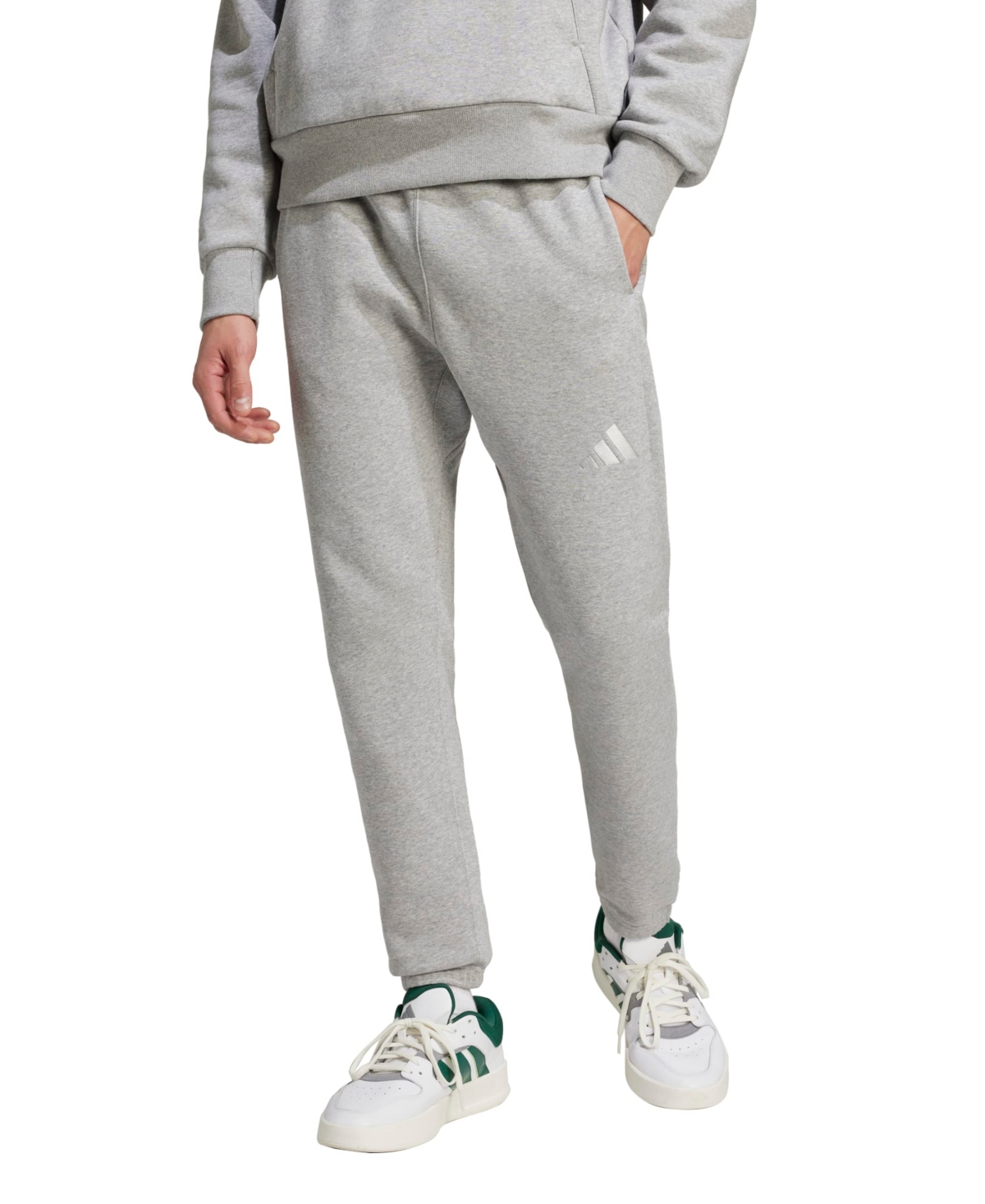 Click here for adidas Mens Fleece Tapered Pants - Gray heather  B... prices