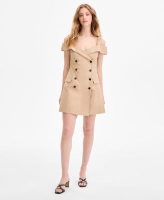 French Connection Women's Lightweight Trench Mini Dress - Macy's