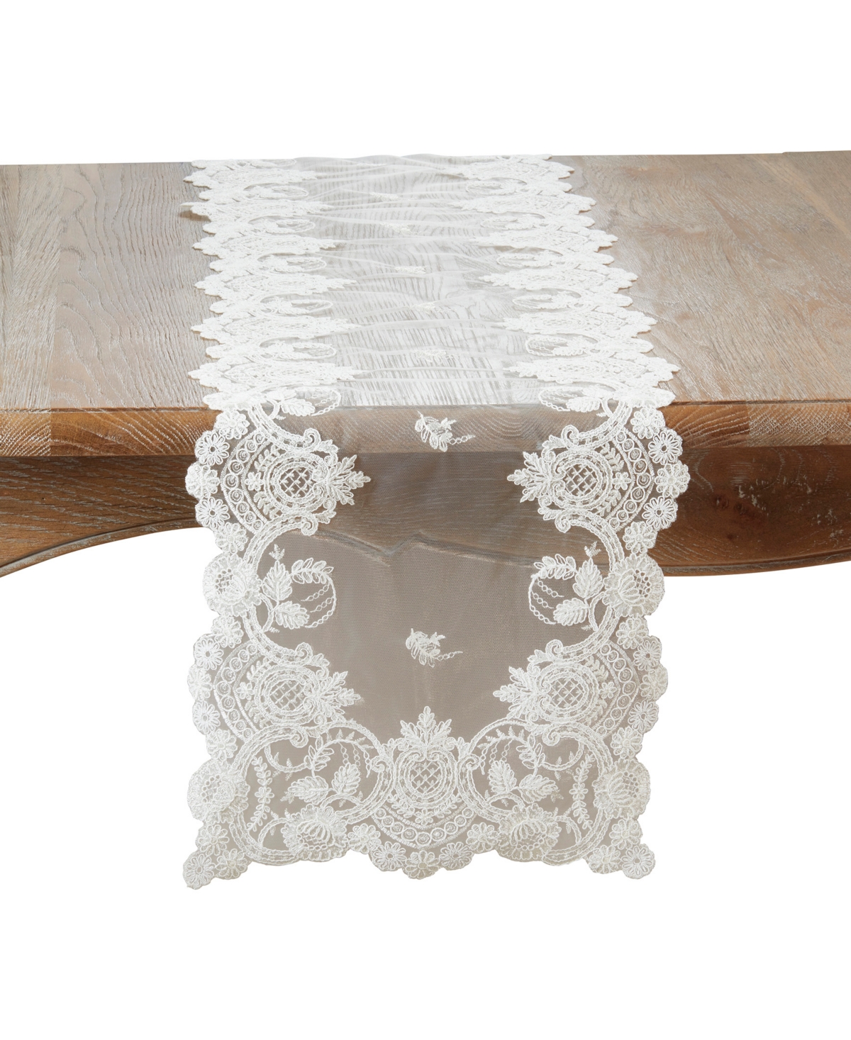 Click here for Saro Lifestyle Floral Net Lace Table Runner  15 x... prices