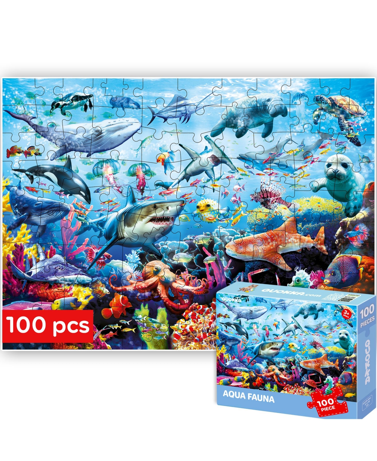 Click here for Quokka 100 Pcs Jigsaw Puzzles for Kids 4-6 - Sea prices
