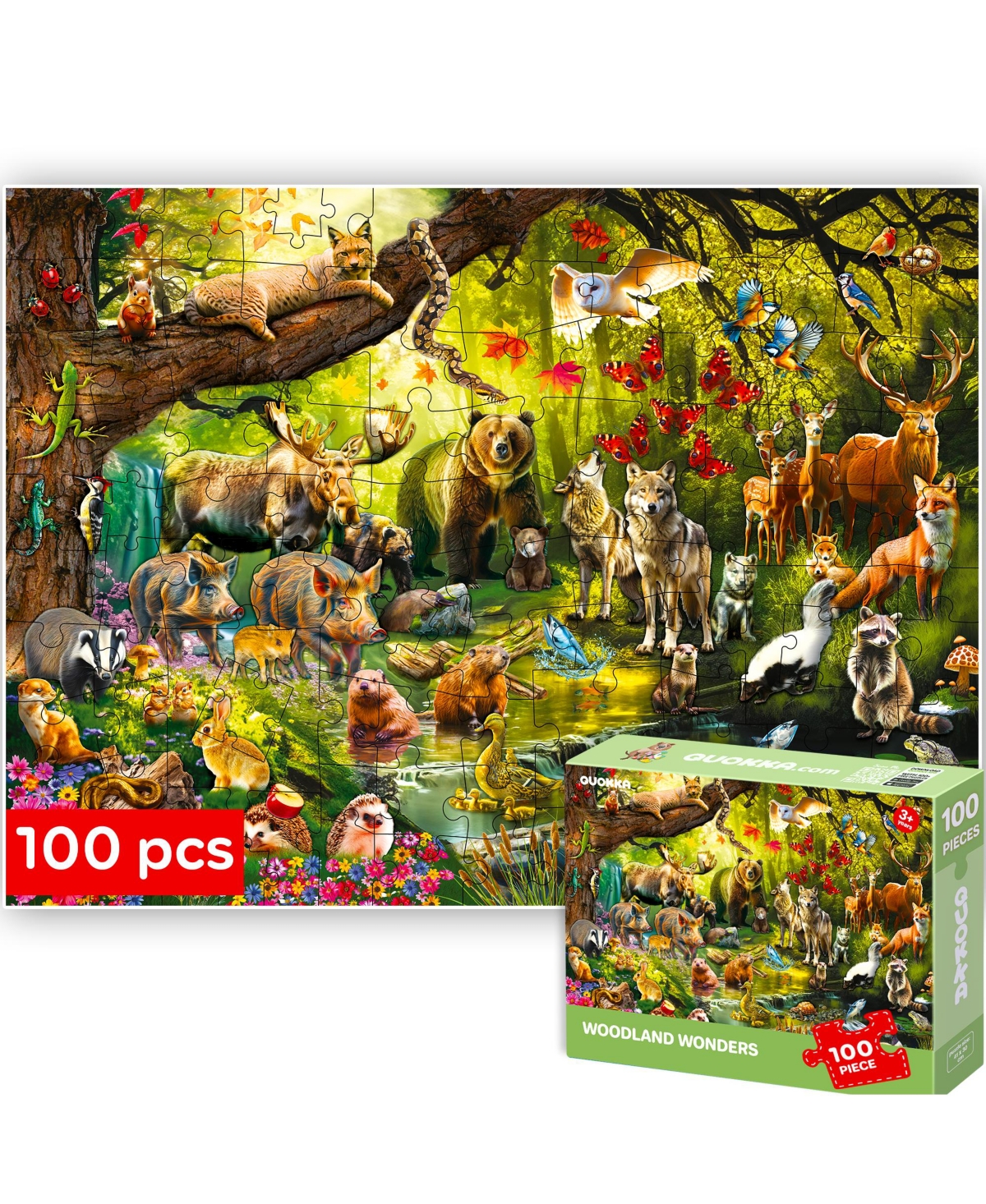 Click here for Quokka 100 Pcs Jigsaw Puzzles for Kids 4-6 - Fores... prices
