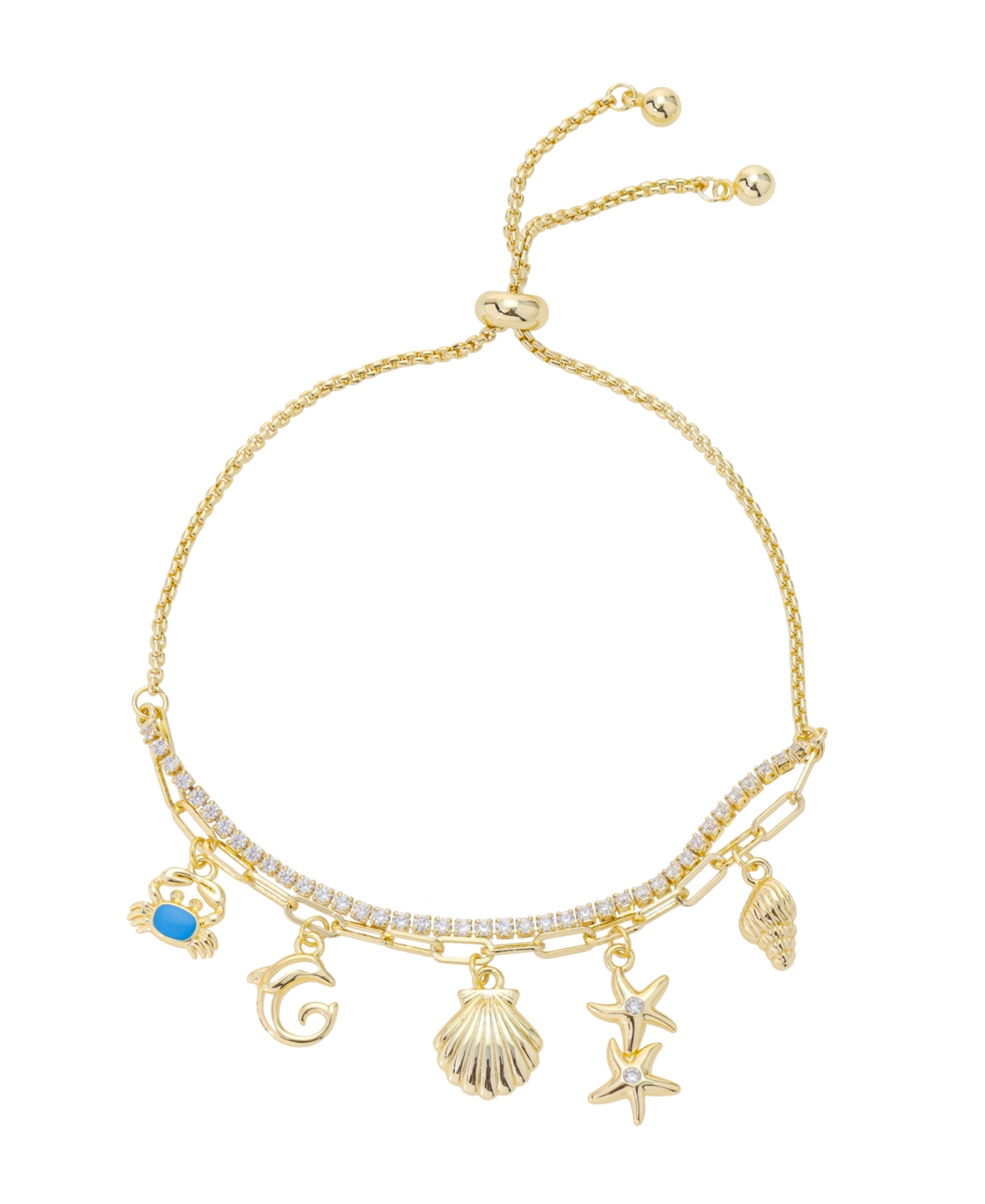 Click here for Unwritten Cubic Zirconia Sea Life Bolo Bracelet -... prices