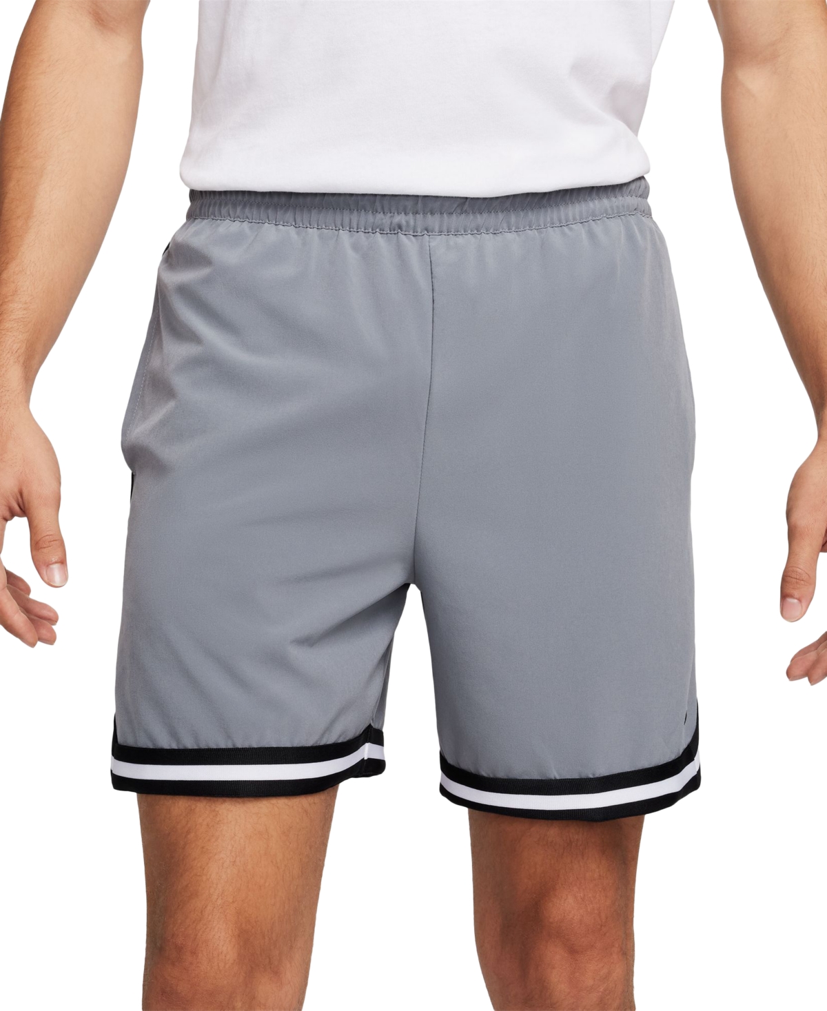 Nike Mens Woven Basketball Shorts - Cool Grey/black/black