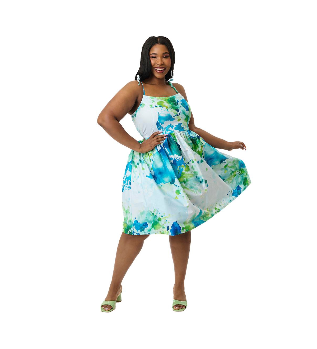 Click here for Unique Vintage Plus Size 1950s Bobbie Swing Dress... prices