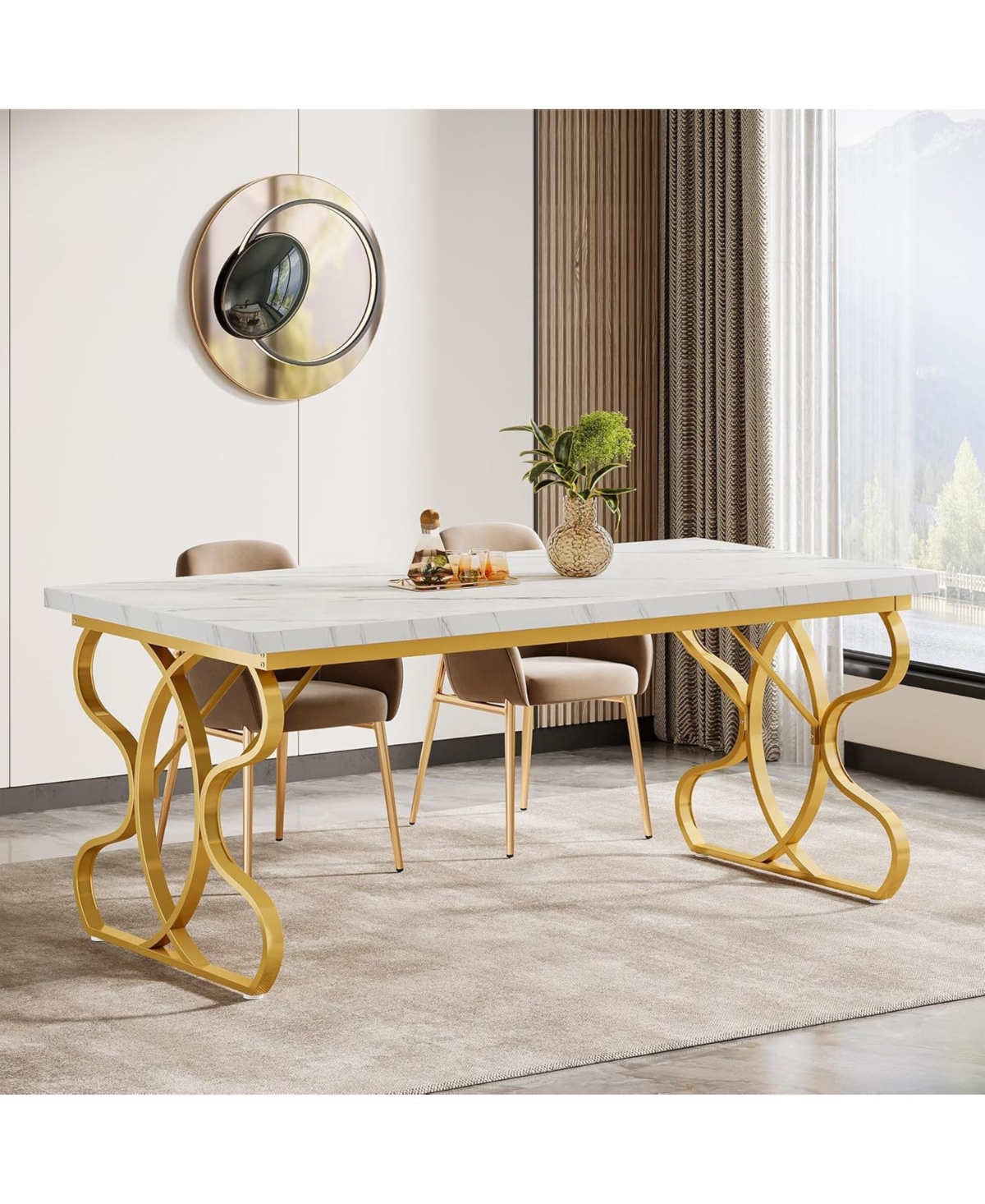 Click here for Tribesigns 63-Inch Dining Table for 4-6 People  Re... prices