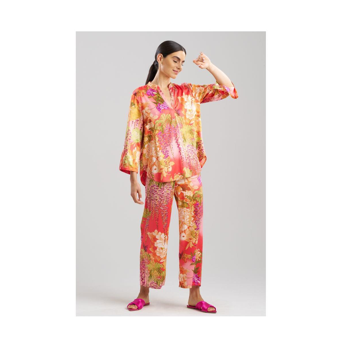 Click here for Natori Womens Wisteria Garden Pj Set - Pink/coral prices
