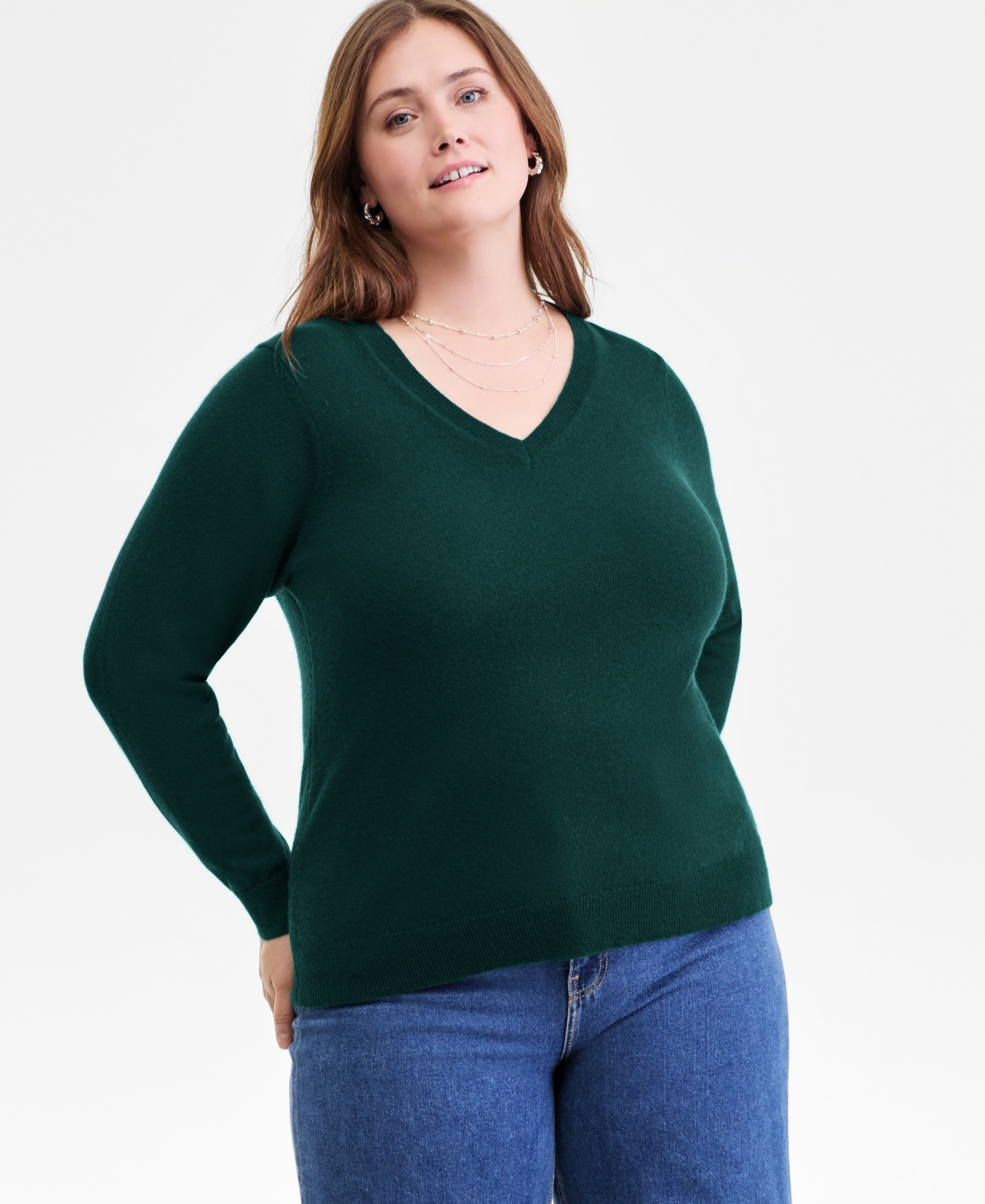 Click here for Charter Club Plus Size 100 Cashmere V-Neck Sweater... prices