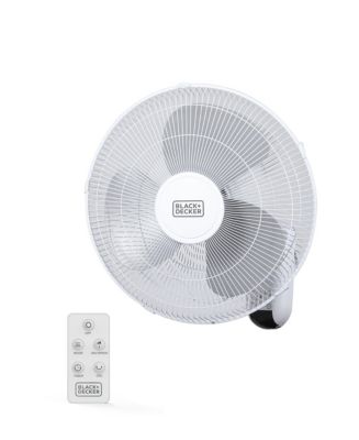 BLACK+DECKER 16" Wall Fan with Remote Control, Oscillating Fan with 3 ...