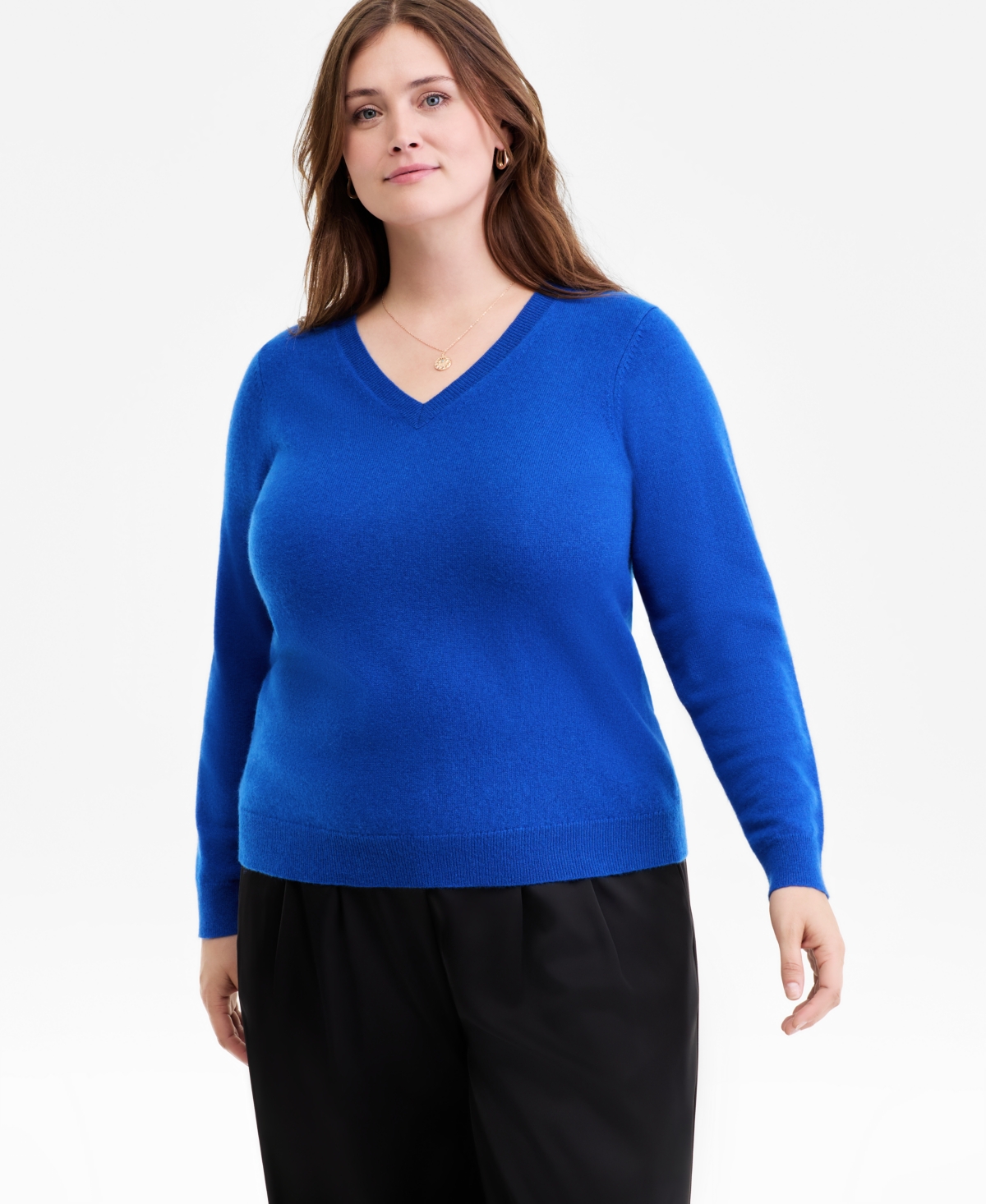 Click here for Charter Club Plus Size 100 Cashmere V-Neck Sweater... prices