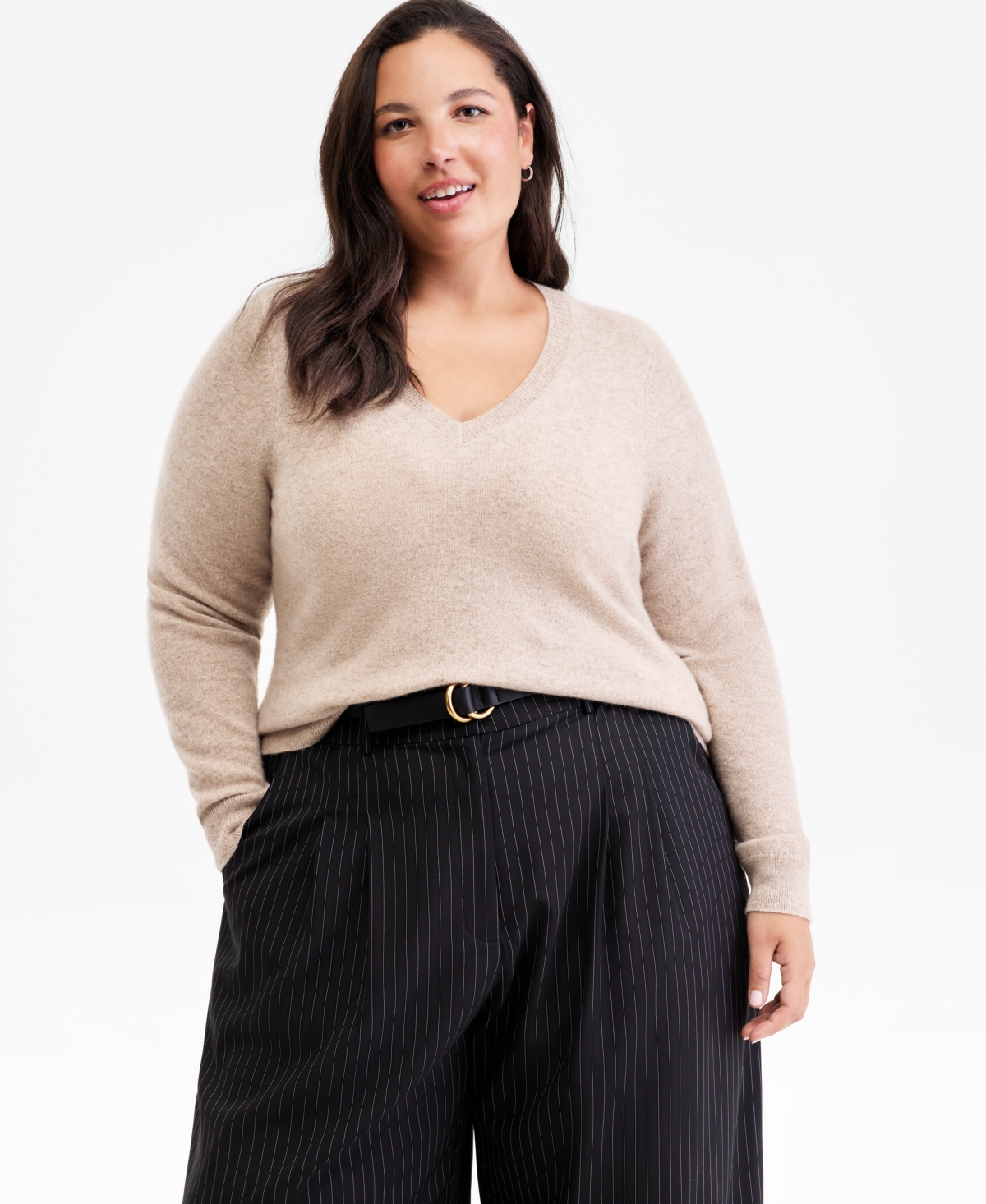 Click here for Charter Club Plus Size 100 Cashmere V-Neck Sweater... prices