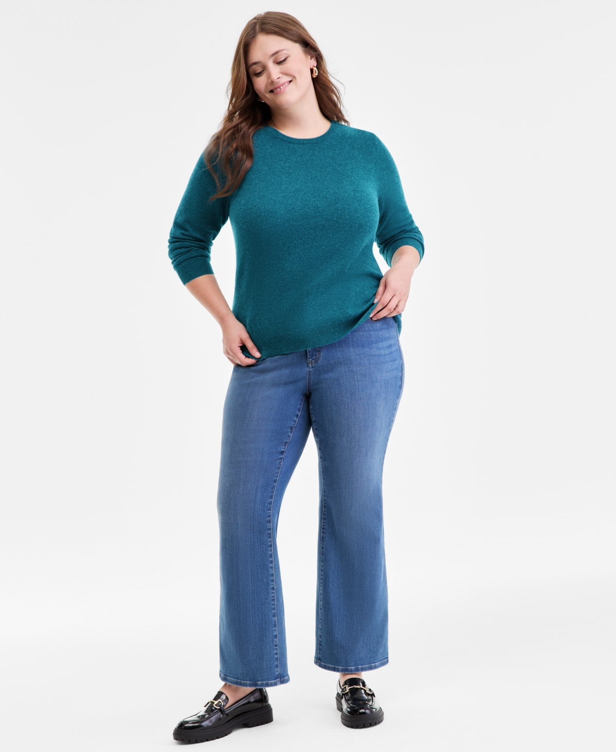 Click here for Charter Club Plus Size 100 Cashmere Crewneck Sweat... prices