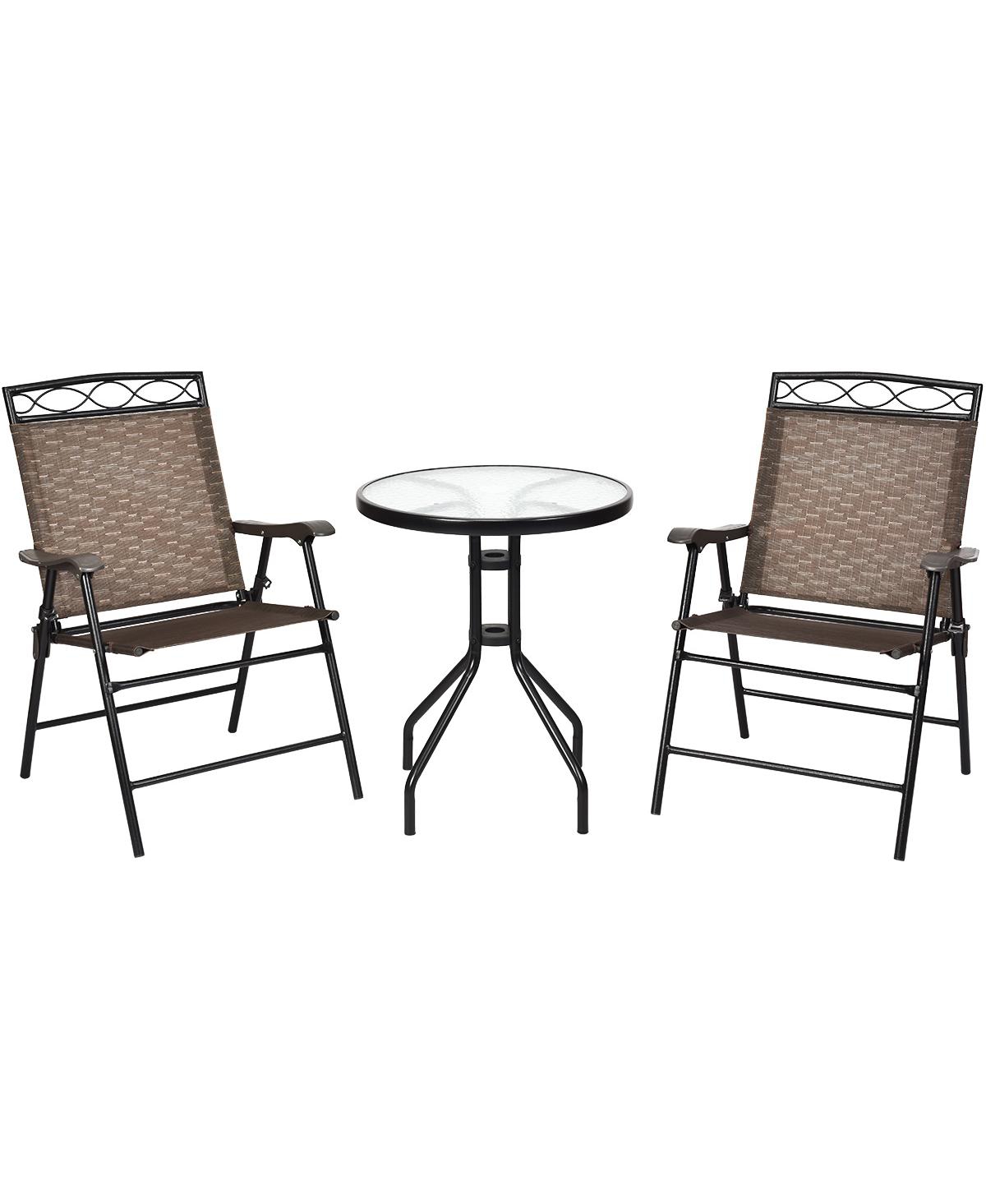 Click here for Gymax 3PCS Bistro Set Conversation Set Pub Patio O... prices