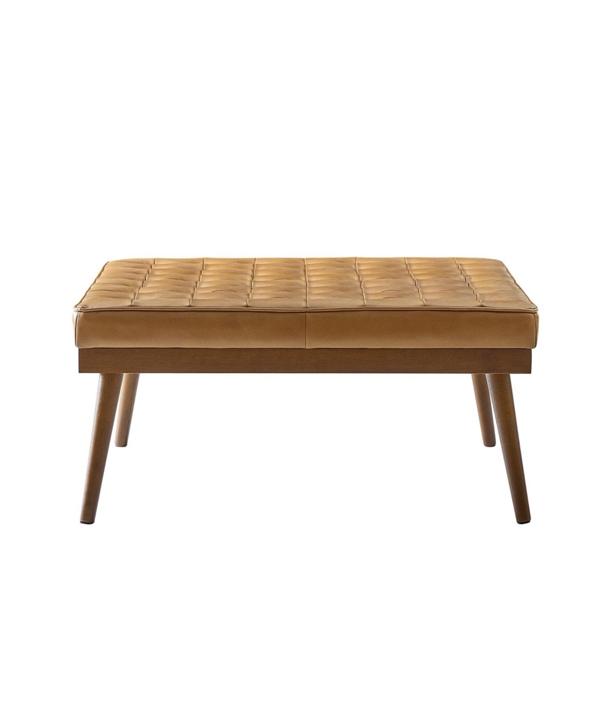 Click here for Aurora Modern Genuine Leather Ottoman With Solid W... prices