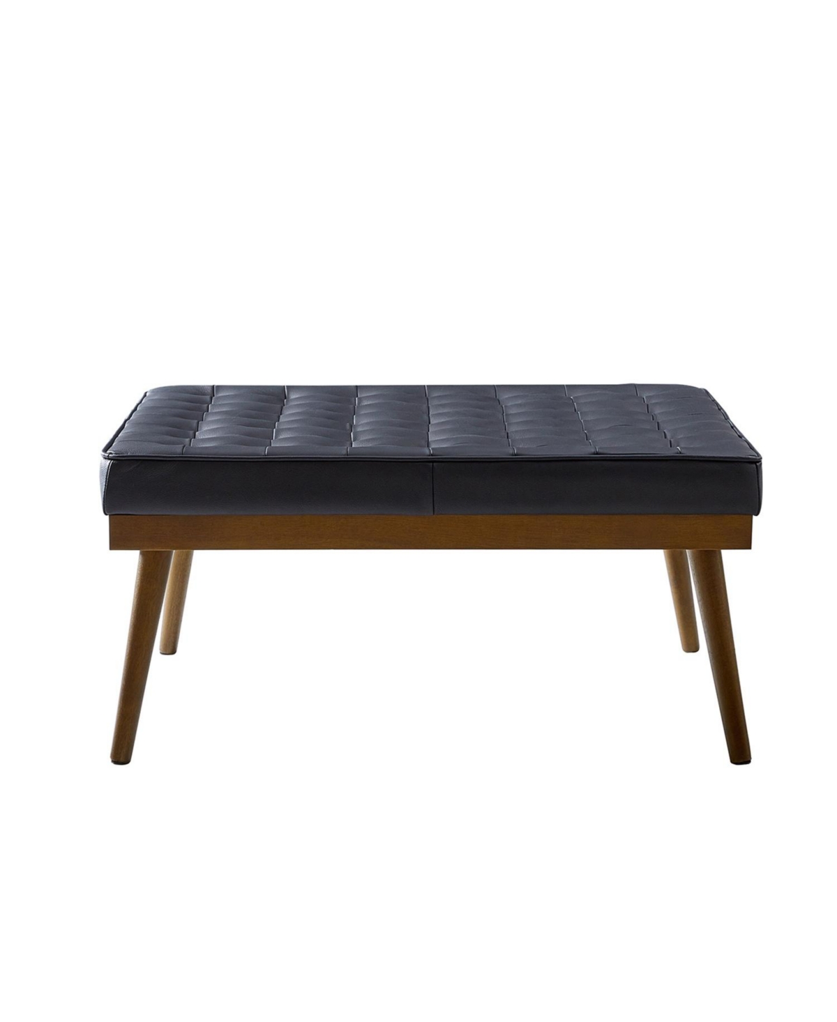 Click here for Aurora Modern Genuine Leather Ottoman With Solid W... prices