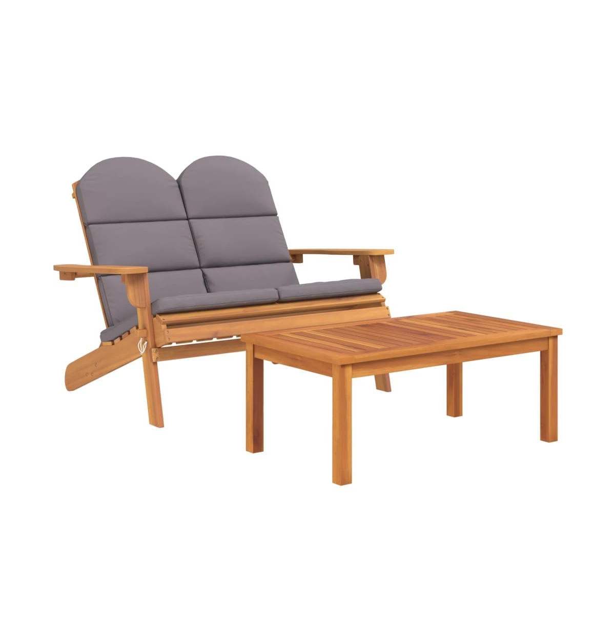 Click here for 2 Piece Adirondack Patio Lounge Set Solid Wood Aca... prices