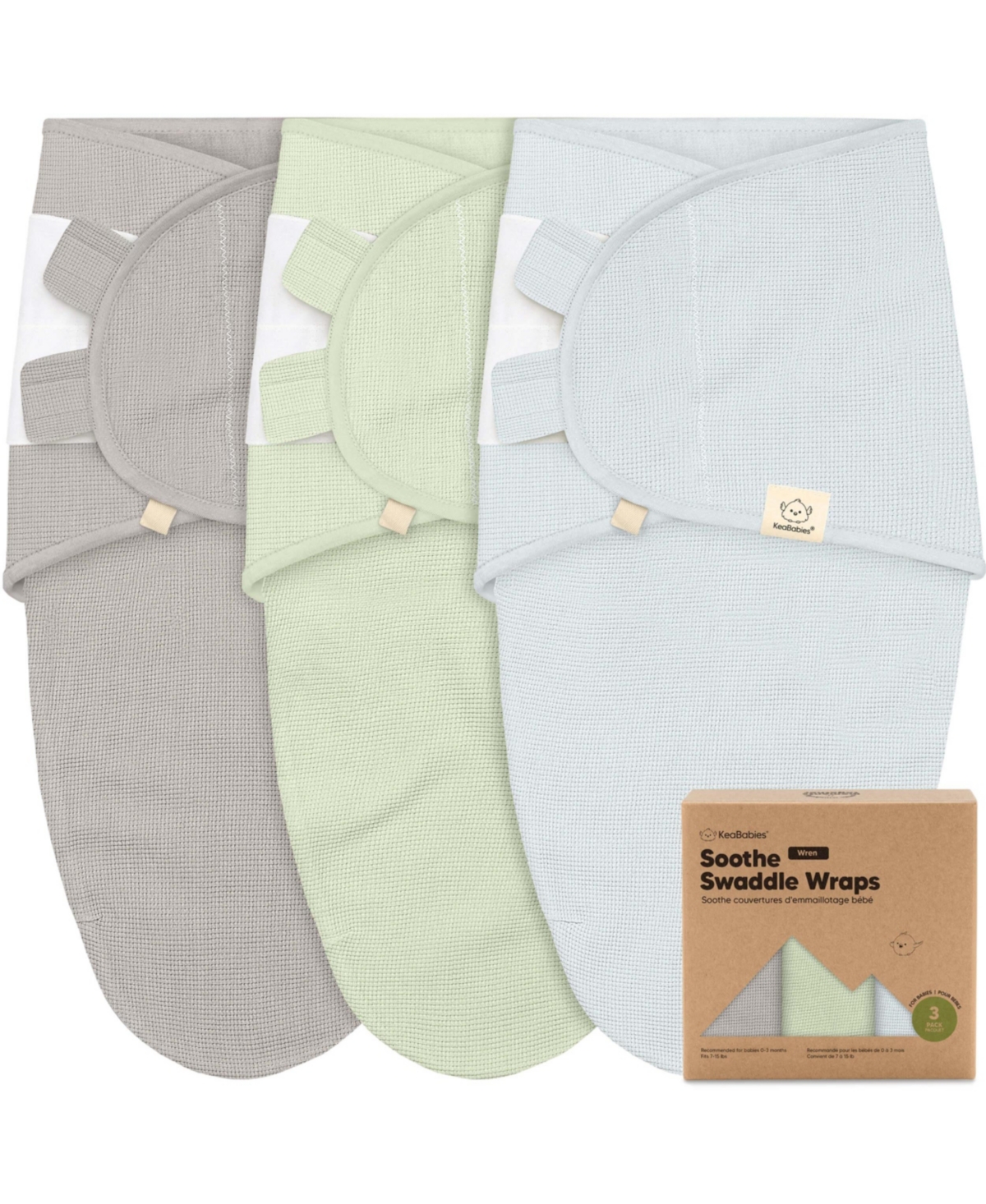 Click here for KeaBabies 3pk Soothe Wren Swaddle Sleep Sacks  New... prices