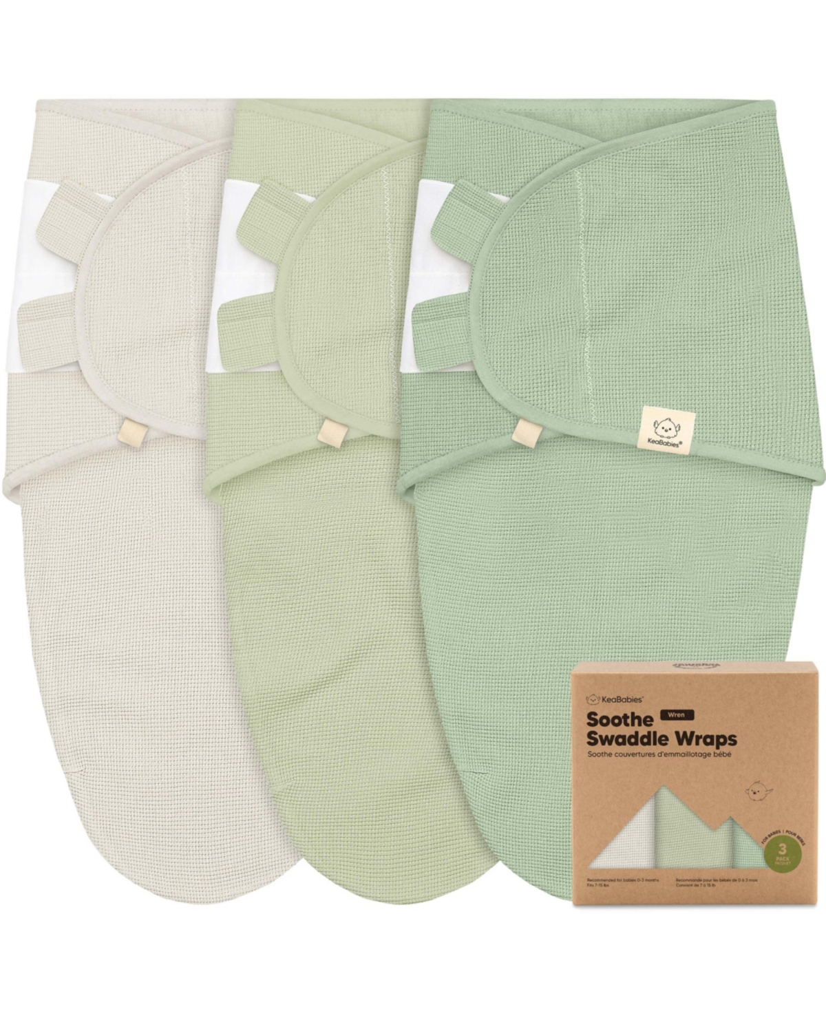 Click here for KeaBabies 3pk Soothe Wren Swaddle Sleep Sacks  New... prices