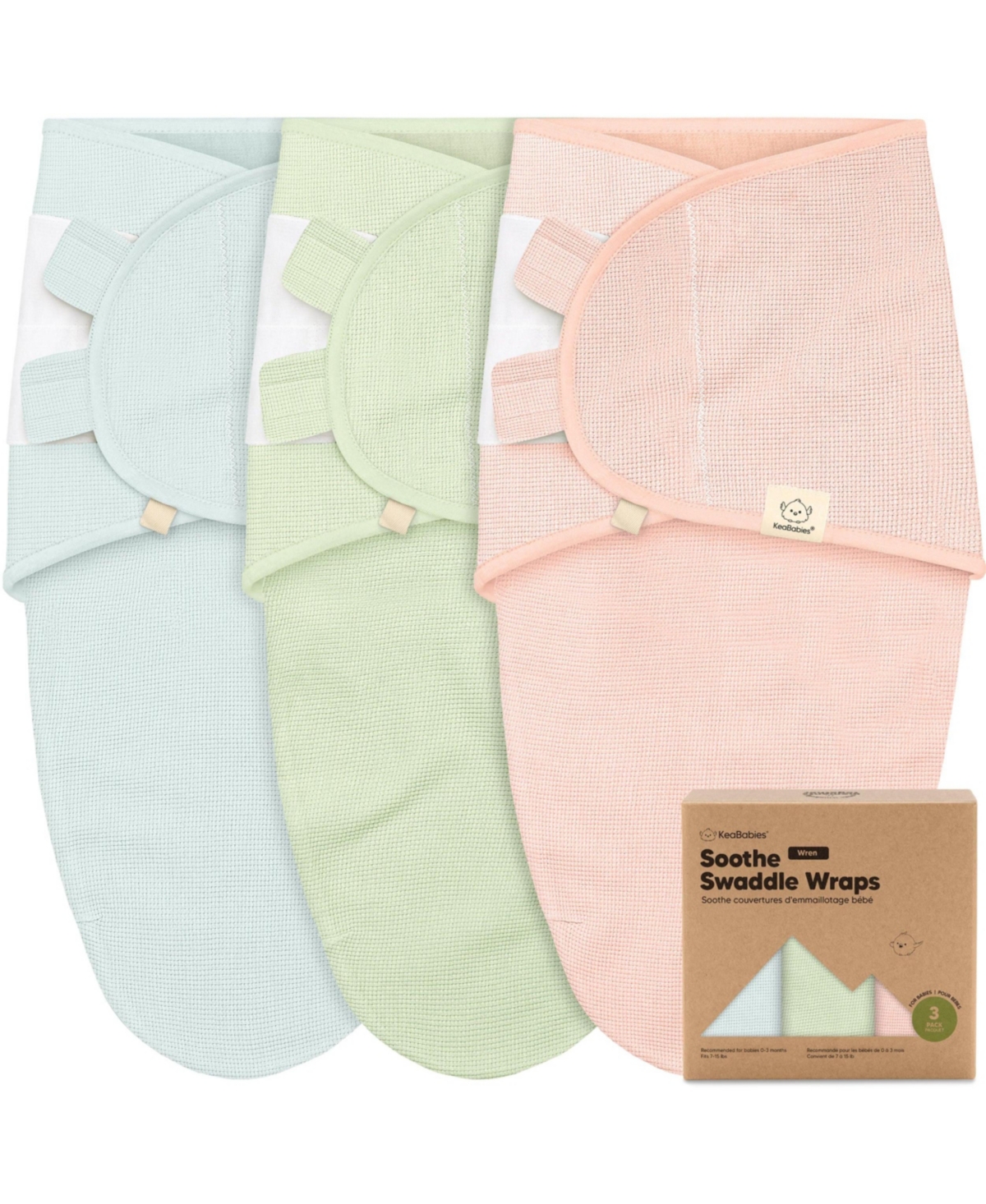 Click here for KeaBabies 3pk Soothe Wren Swaddle Sleep Sacks  New... prices