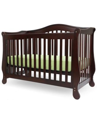 L A Baby The Brentwood 4 in 1 Convertible Full Sized Wood Crib, Cherry ...