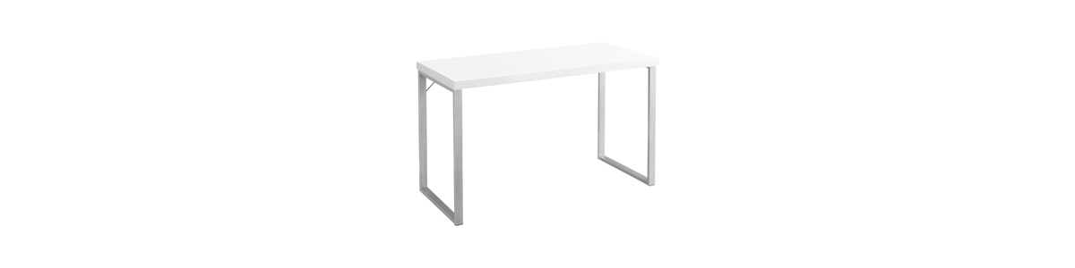 Click here for 24-Inch White and Silver Computer Desk – Mo... prices