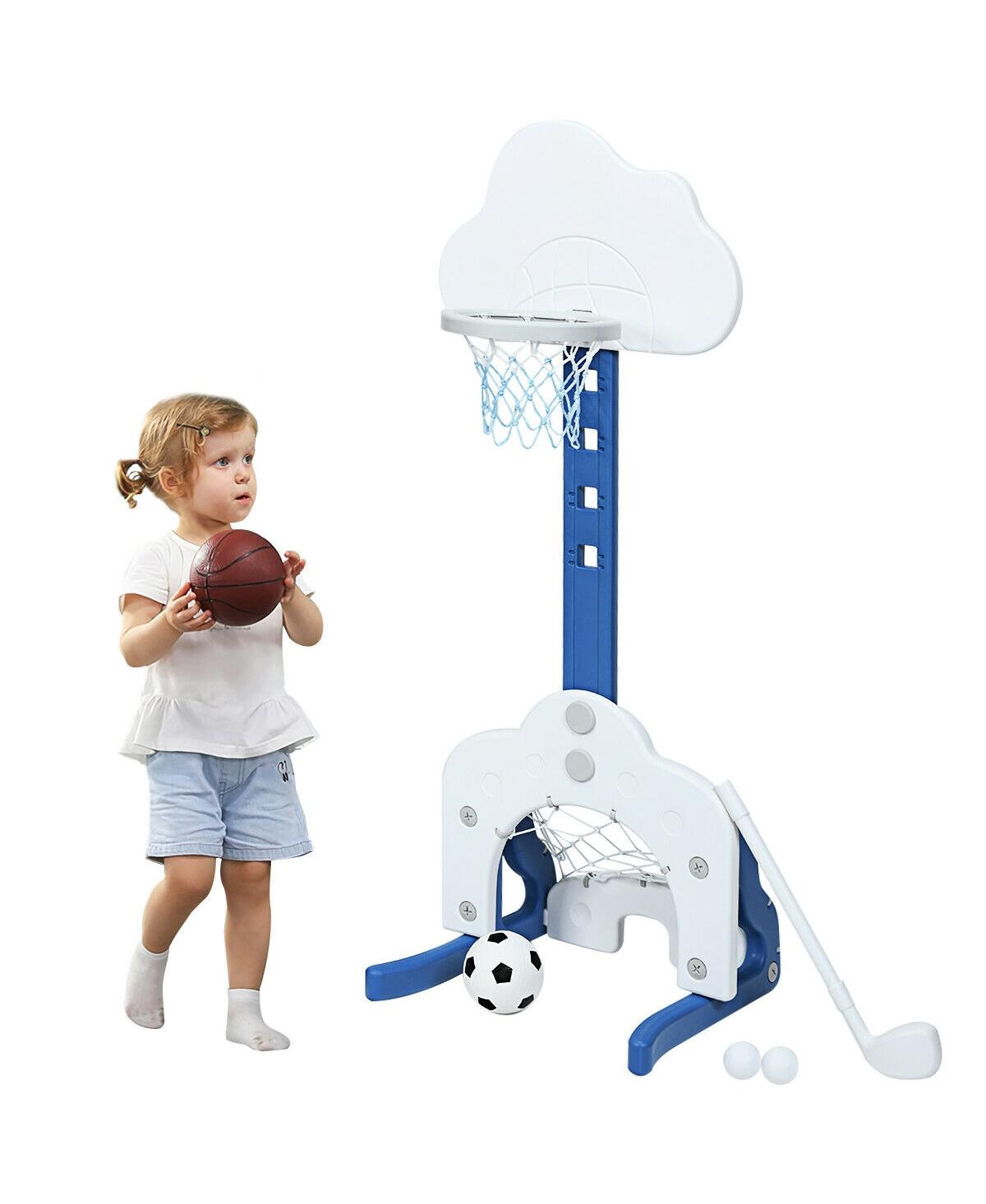 Click here for 3-in-1 Kids Adjustable Basketball Hoop Set with Ba... prices