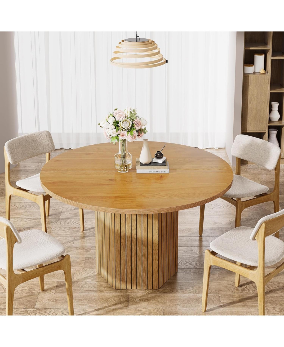 Click here for Tribesigns Round Dining Table  Wood Kitchen Table... prices