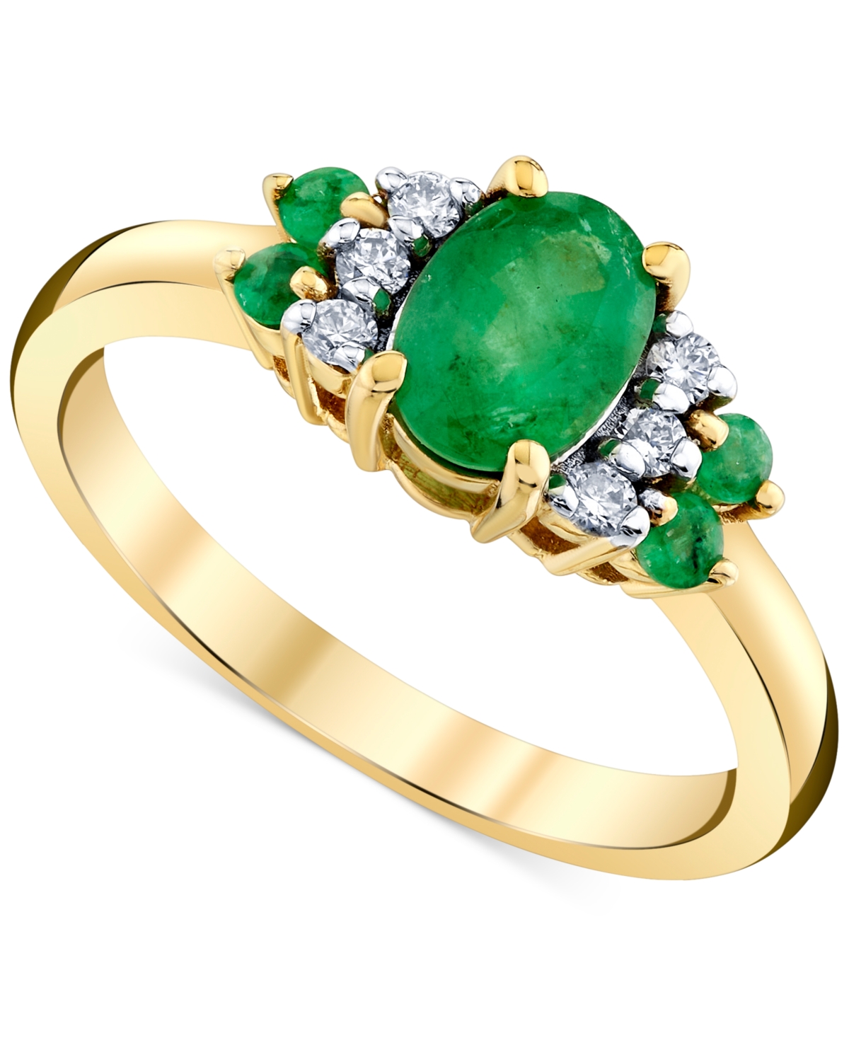 Click here for Emerald (1 ct. t.w.) & Diamond (1/8 ct. t.w) Oval... prices