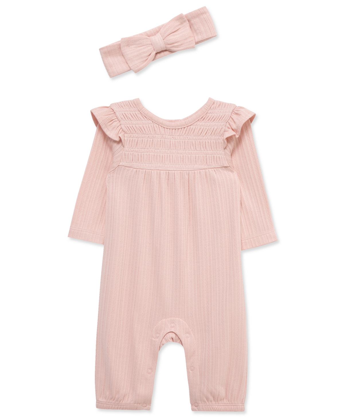 Click here for Little Me Baby Girls Jumpsuit & Headband Set - Pin... prices