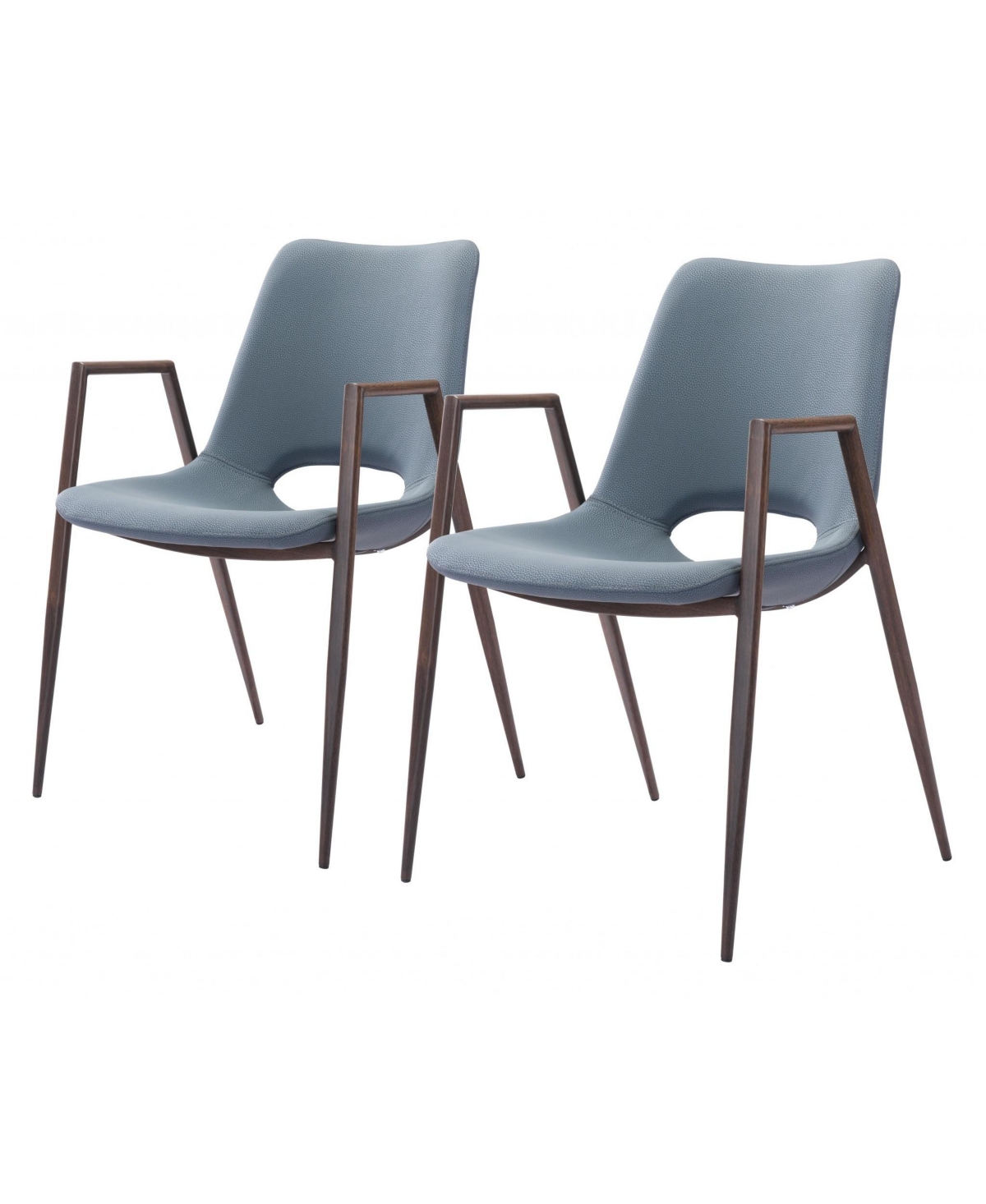 Click here for Set of Two Upholstered Faux Leather Open Back Dini... prices