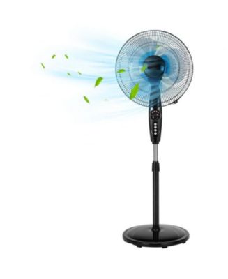 16 Inches Adjustable Height Fan with Quiet Oscillating Stand for Home ...