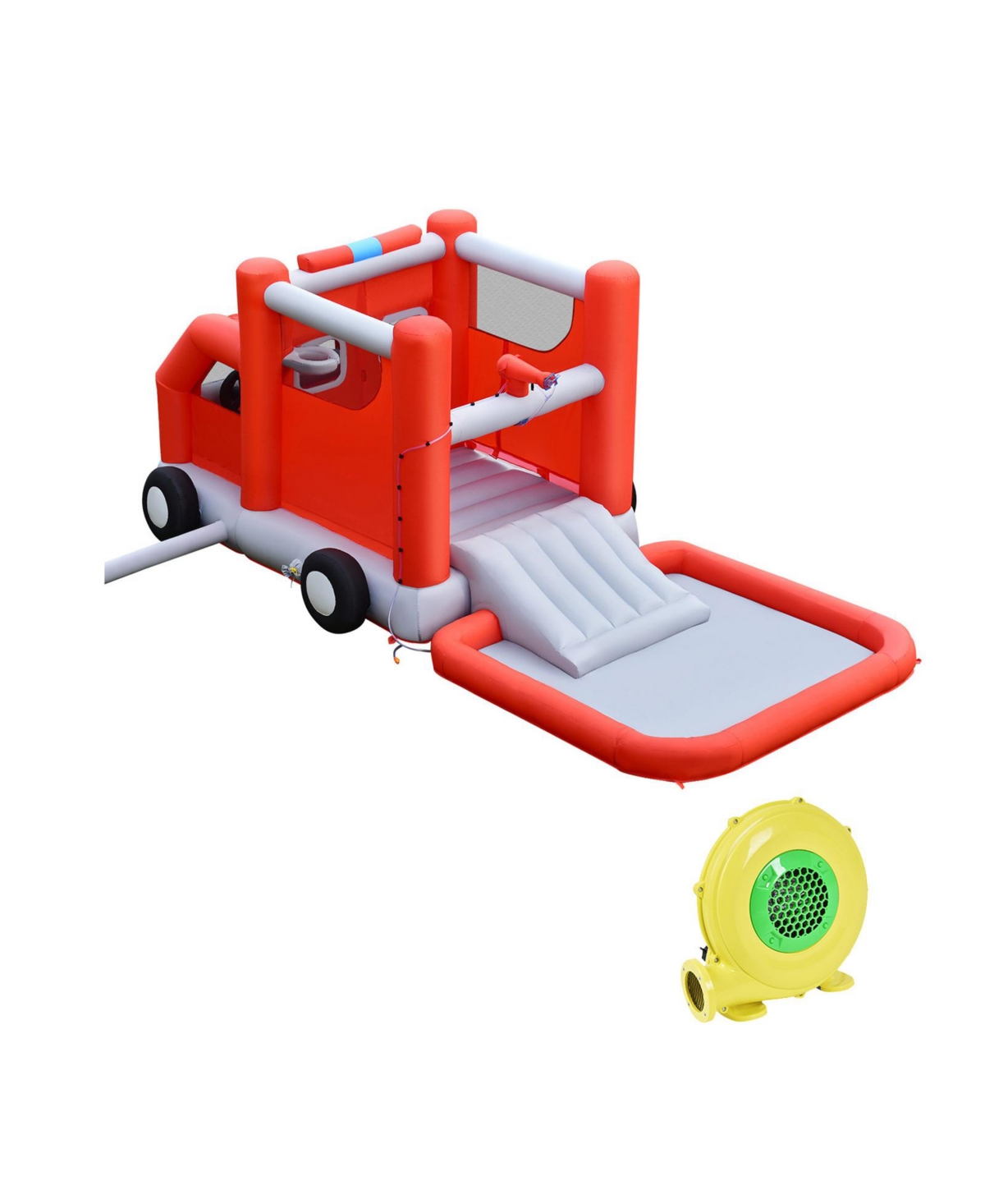 Click here for Fire Truck Themed Inflatable Castle Water Park Kid... prices