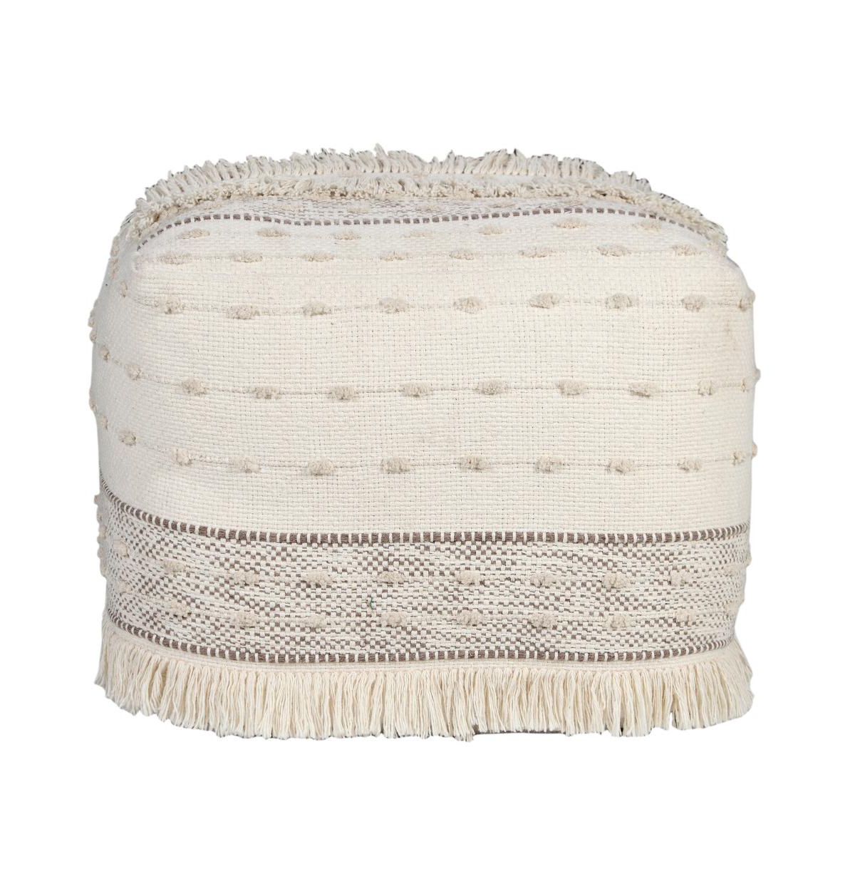 Click here for Cotton Striped Pouf Ottoman for Living Room and Be... prices