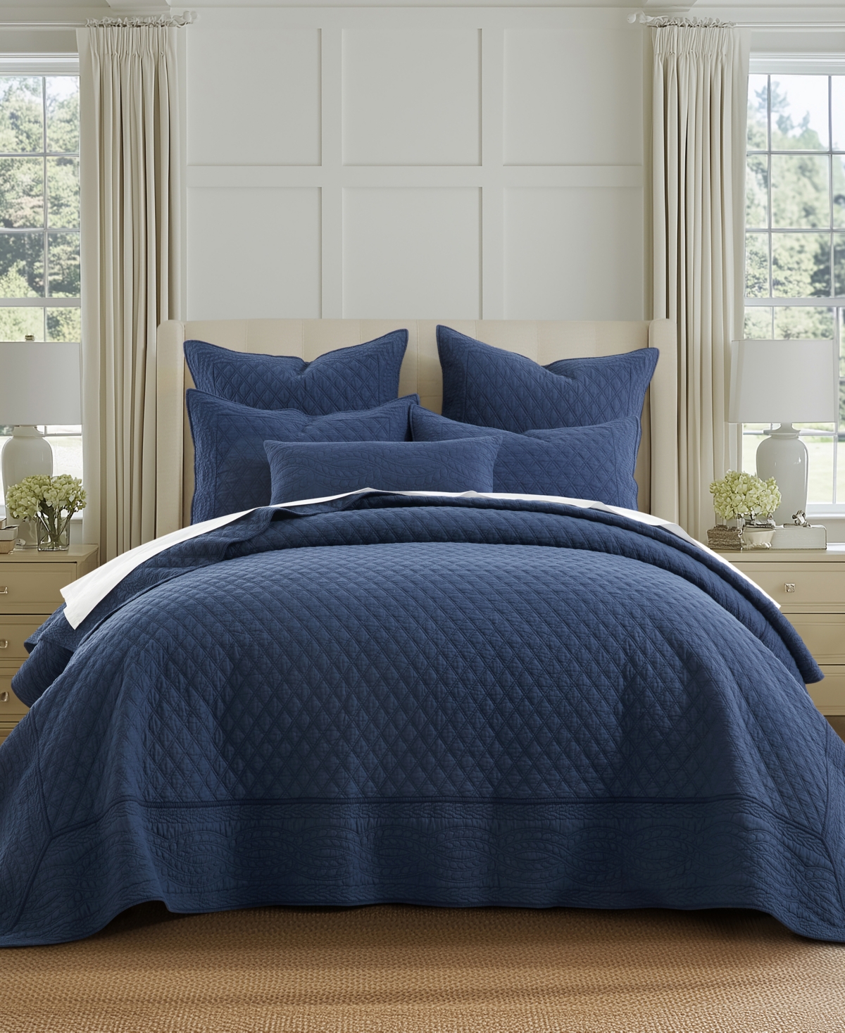Click here for Levtex Ballou Enzyme Washed 3-Pc. Bedspread Set  F... prices