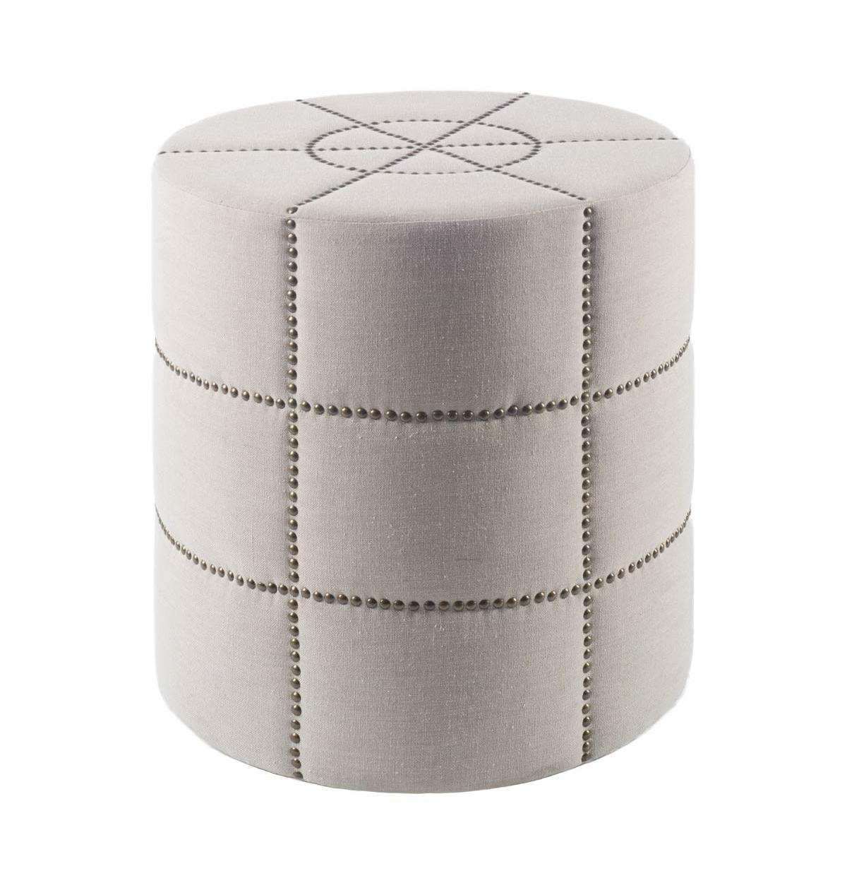 Click here for Linen Round Footstool Ottoman for Living Room Bedr... prices