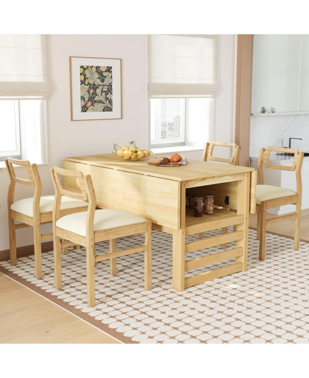 Click here for 5-Piece Extendable Dining Set with Storage & Uphol... prices