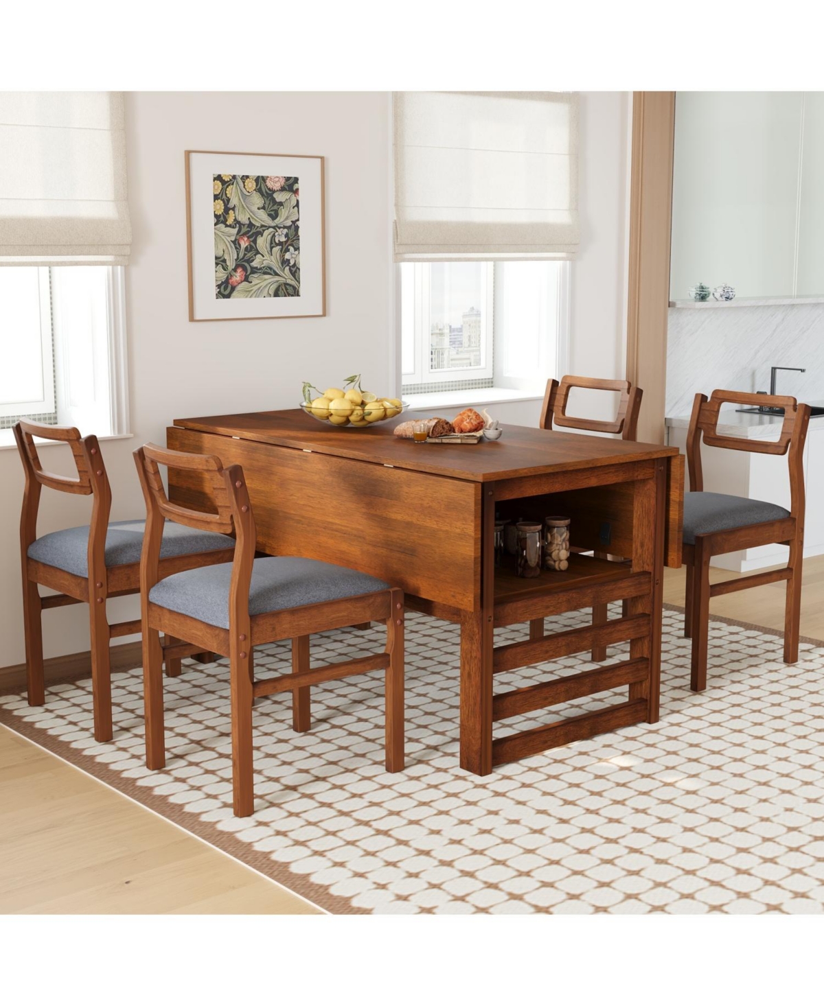 Click here for 5-Piece Extendable Dining Set with Storage & Uphol... prices