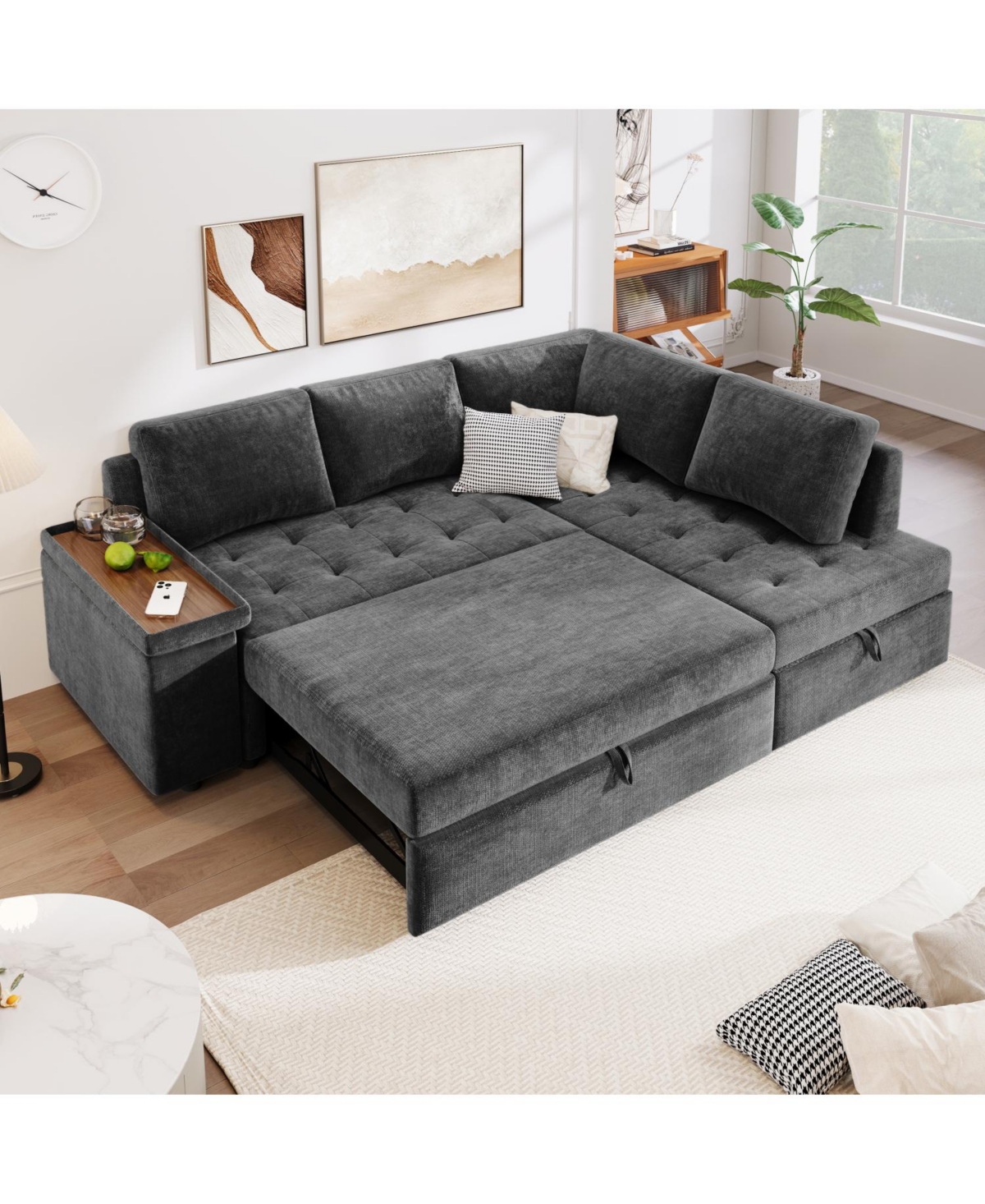 Click here for Streamdale Mirod L-Shaped Sectional Sofa with Pull... prices