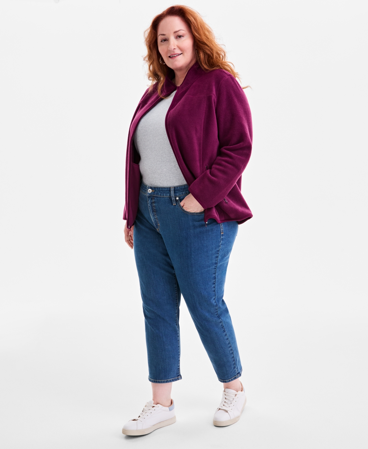 Click here for Style & Co Plus Size Mid Rise Slim Straight Ankle... prices