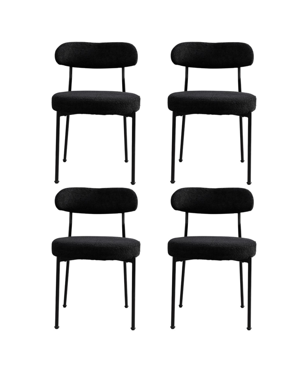 Click here for Streamdale Boucle Upholstered Dining Chairs with C... prices