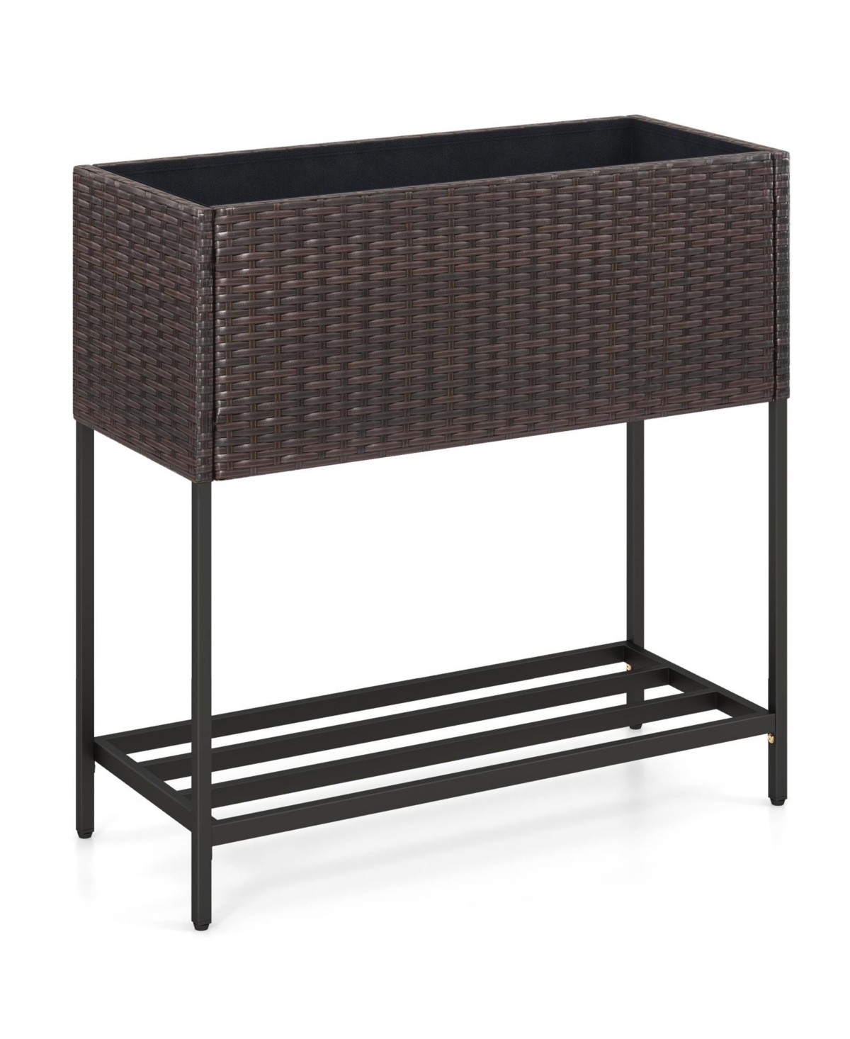 Click here for Wicker Raised Garden Bed with Storage Shelf and Re... prices