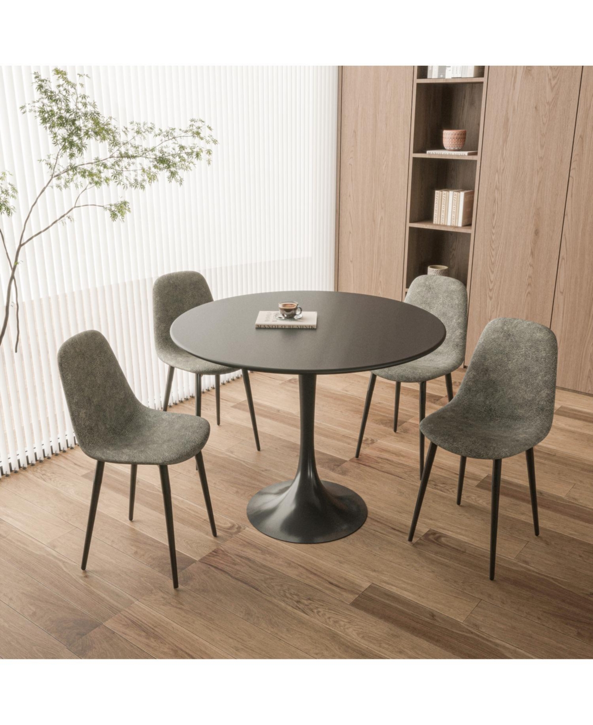 Click here for Streamdale 31.5" Round Dining Set Black Table... prices