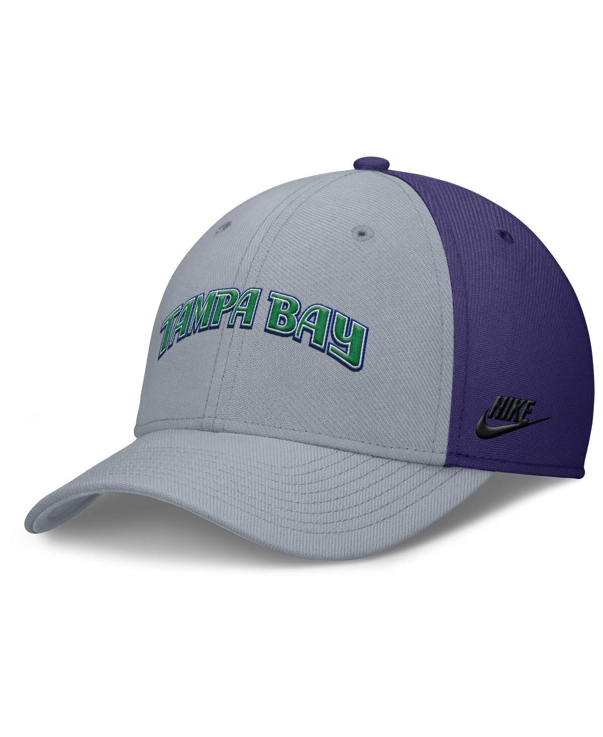Click here for Nike Mens Gray/Purple Tampa Bay Rays Rise Swoosh P... prices