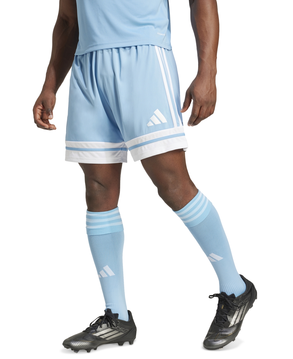 Click here for adidas Mens Regular-Fit Squad 25 Logo Shorts - Lig... prices