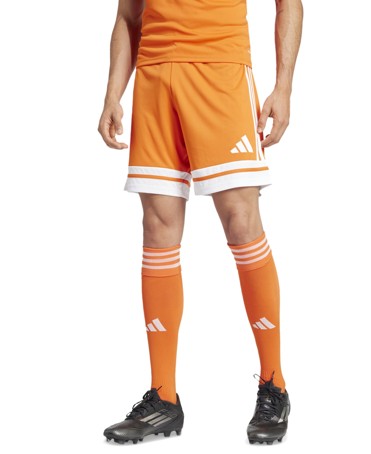 Click here for adidas Mens Regular-Fit Squad 25 Logo Shorts - Tea... prices