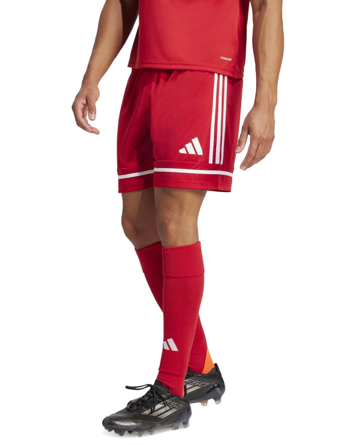 Click here for adidas Mens Regular-Fit Squad 25 Logo Shorts - Tep... prices