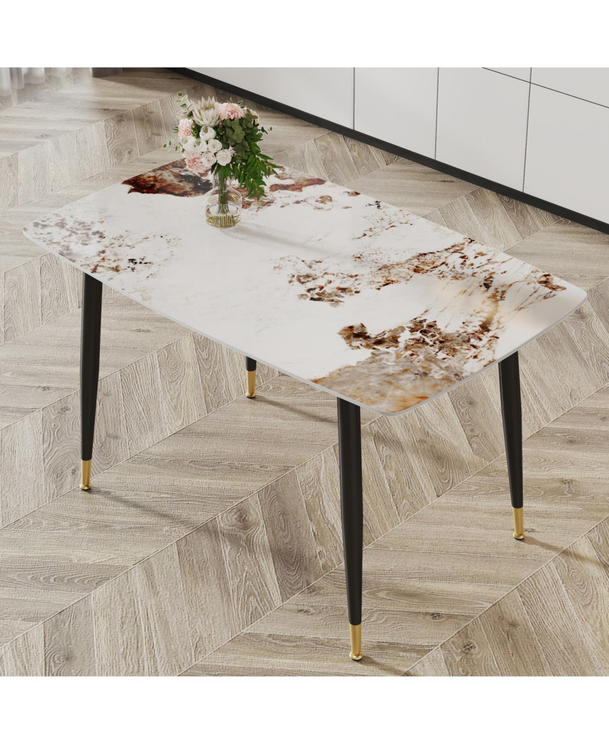 Click here for Pristine Dining Table: Patterned Sintered Stone To... prices