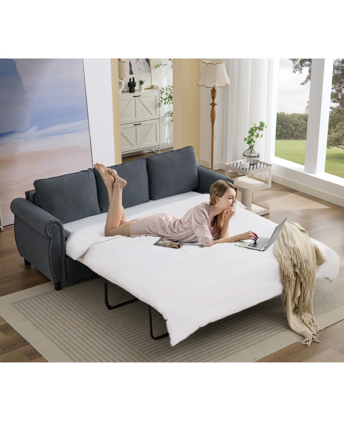 Click here for Streamdale 2-in-1 Queen Sleeper Sofa Bed with Memo... prices