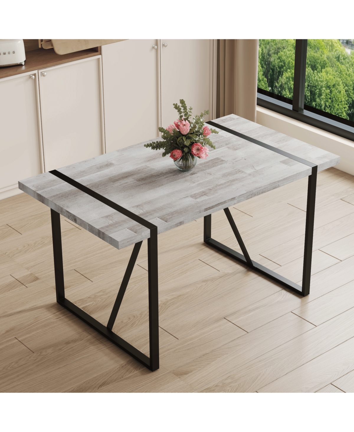 Click here for Streamdale Retro Rectangular Dining Table - Textur... prices